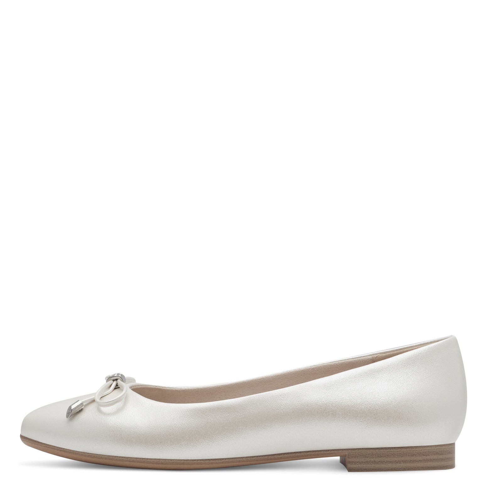 TAMARIS - 22105-229 FLAT POMP WITH BOW - PEARL – Victor Dwyer Ladies & Children's Shoes