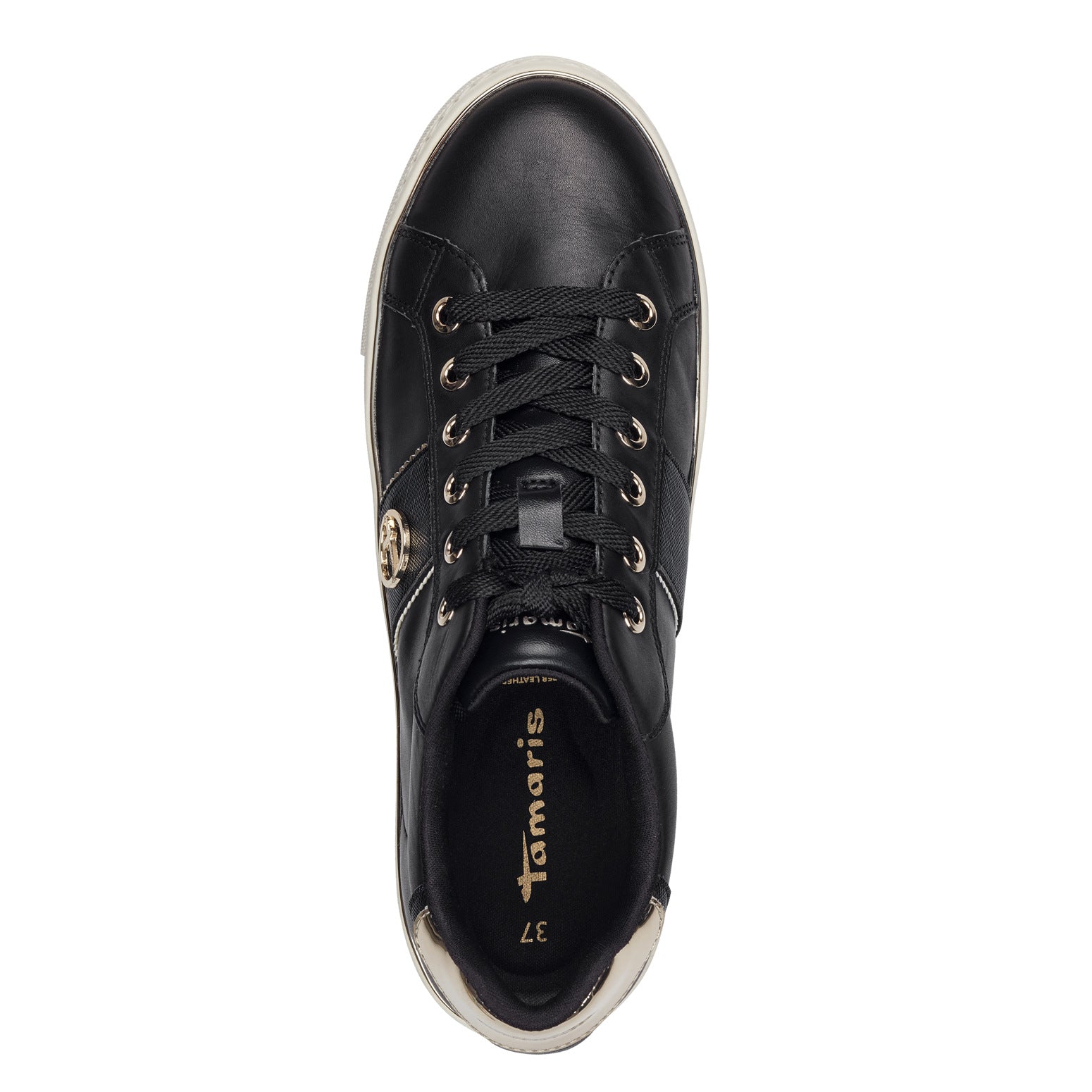 Tamaris Chunky Laced Shoe - Black - Comfortable & Stylish Footwear ...