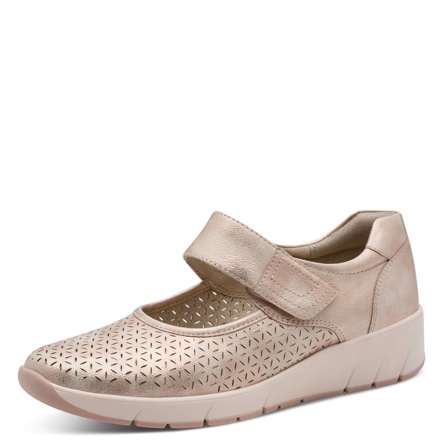 JANA - 24664-522 LOW WEDGE STRAP SHOE - ROSE GOLD – Victor Dwyer Ladies ...