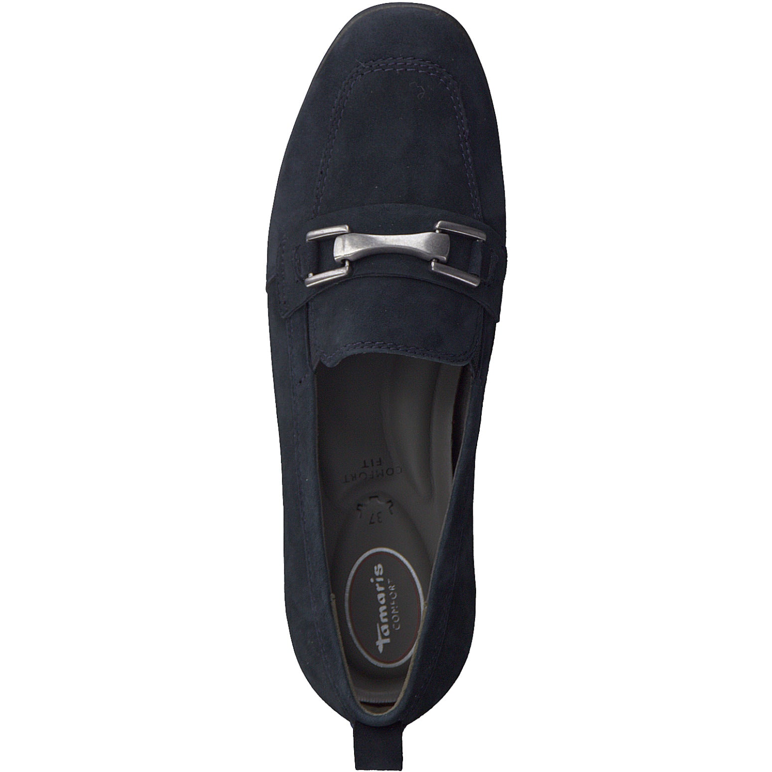 Tamaris Comfort Flat Slip-On Shoe - Navy Suede - Size 35 to 43 – Victor ...
