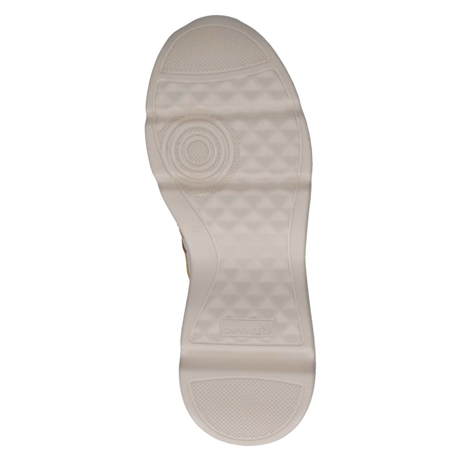 CAPRICE - 23714-658 CHUNKY LACED FASHION TRAINER - CREAM/MUSTARD ...