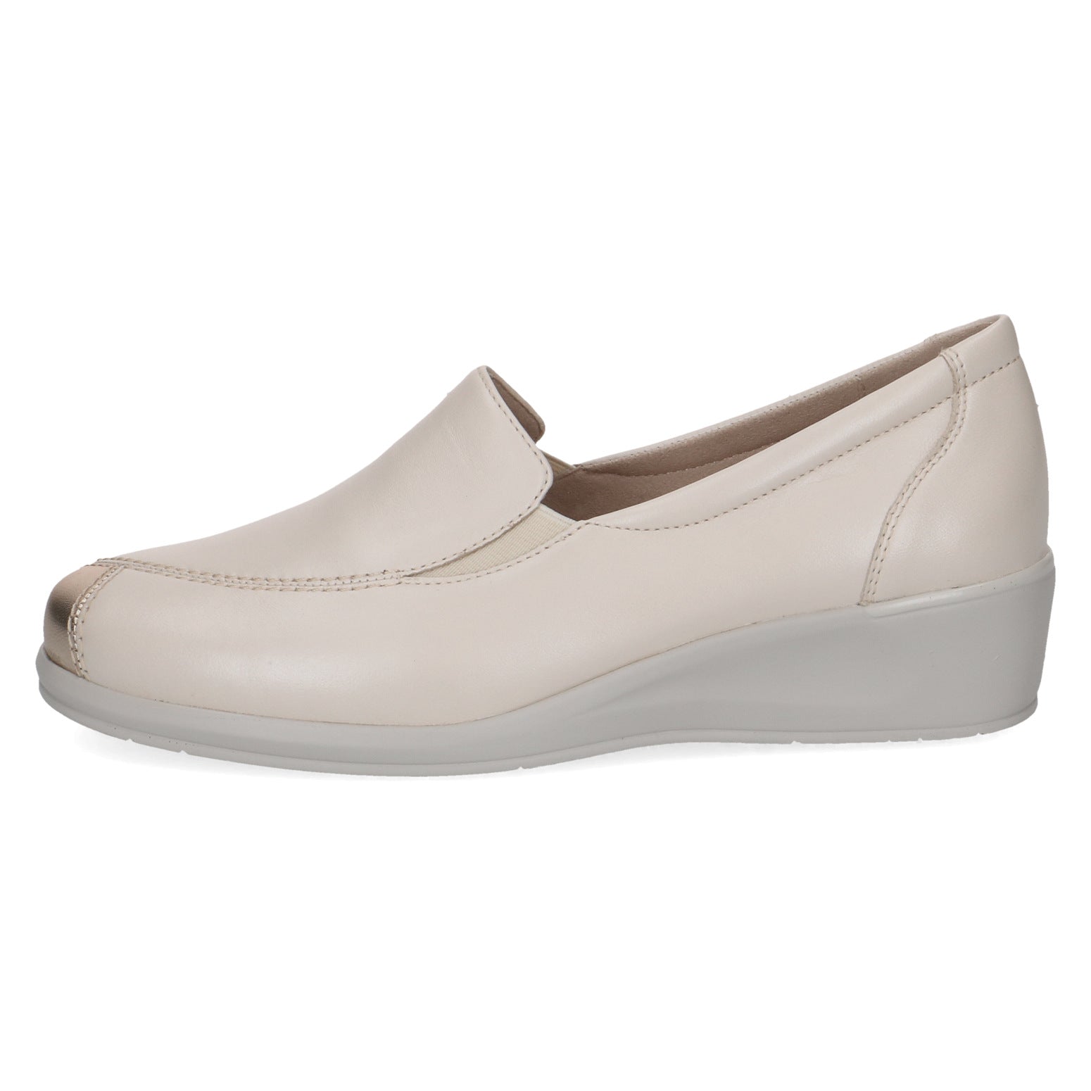 CAPRICE - 24350-492 LOW WEDGE SLIP-ON SHOE - CREAM/GOLD – Victor Dwyer ...