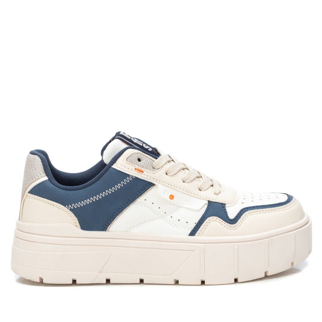 Refresh Laced Platform Trainer - Cream Multi - Stylish Footwear for Co ...