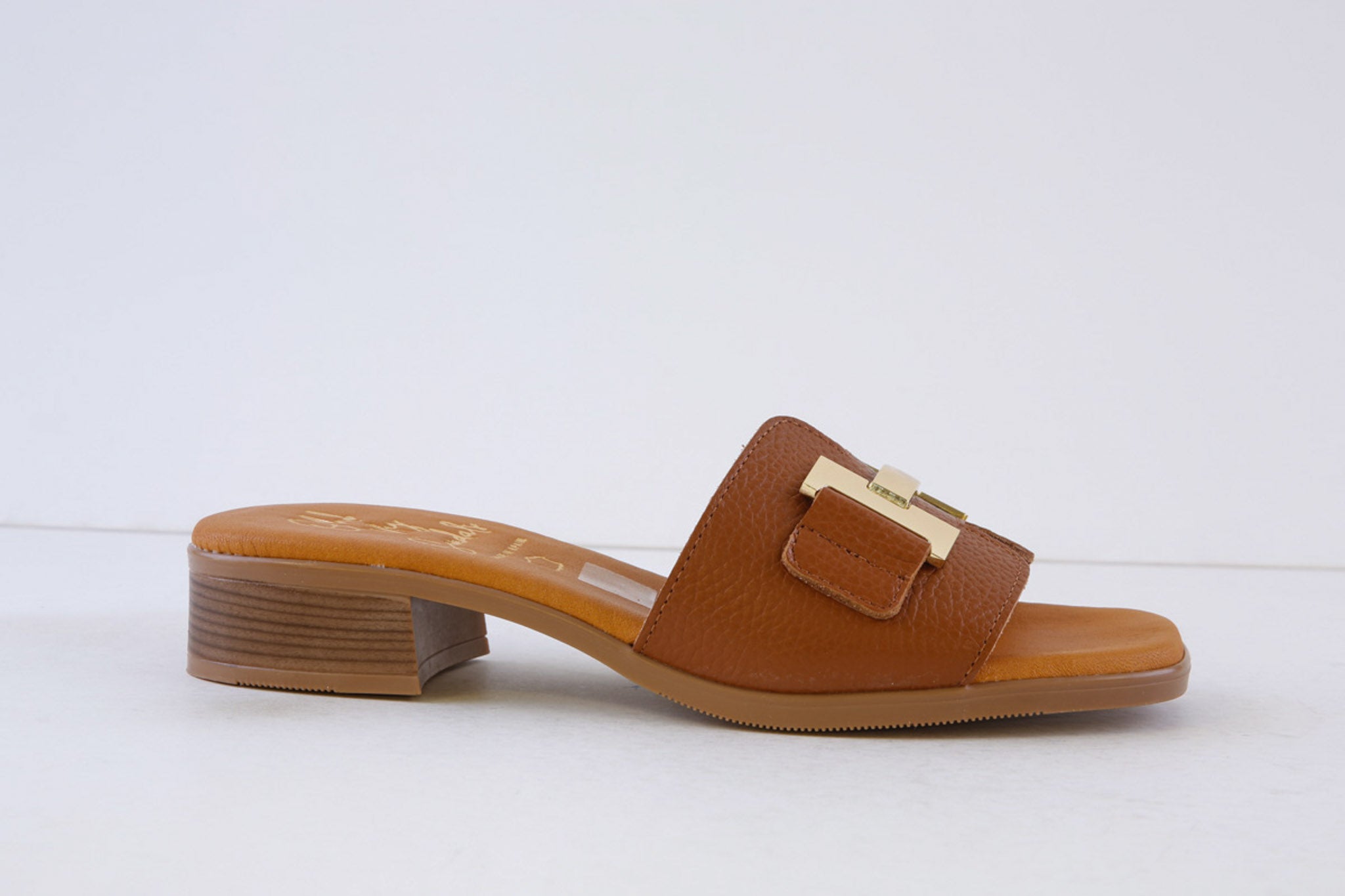 OH MY SANDALS - 5605 LOW HEEL MULE - TAN – Victor Dwyer Ladies ...