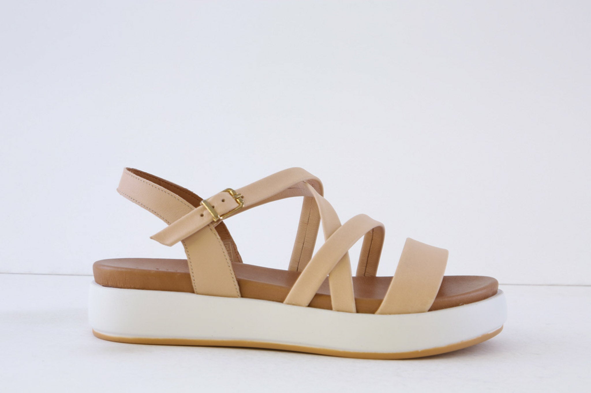MARCHA - LV-603 WEDGE SANDAL - BEIGE LEATHER – Victor Dwyer Ladies ...