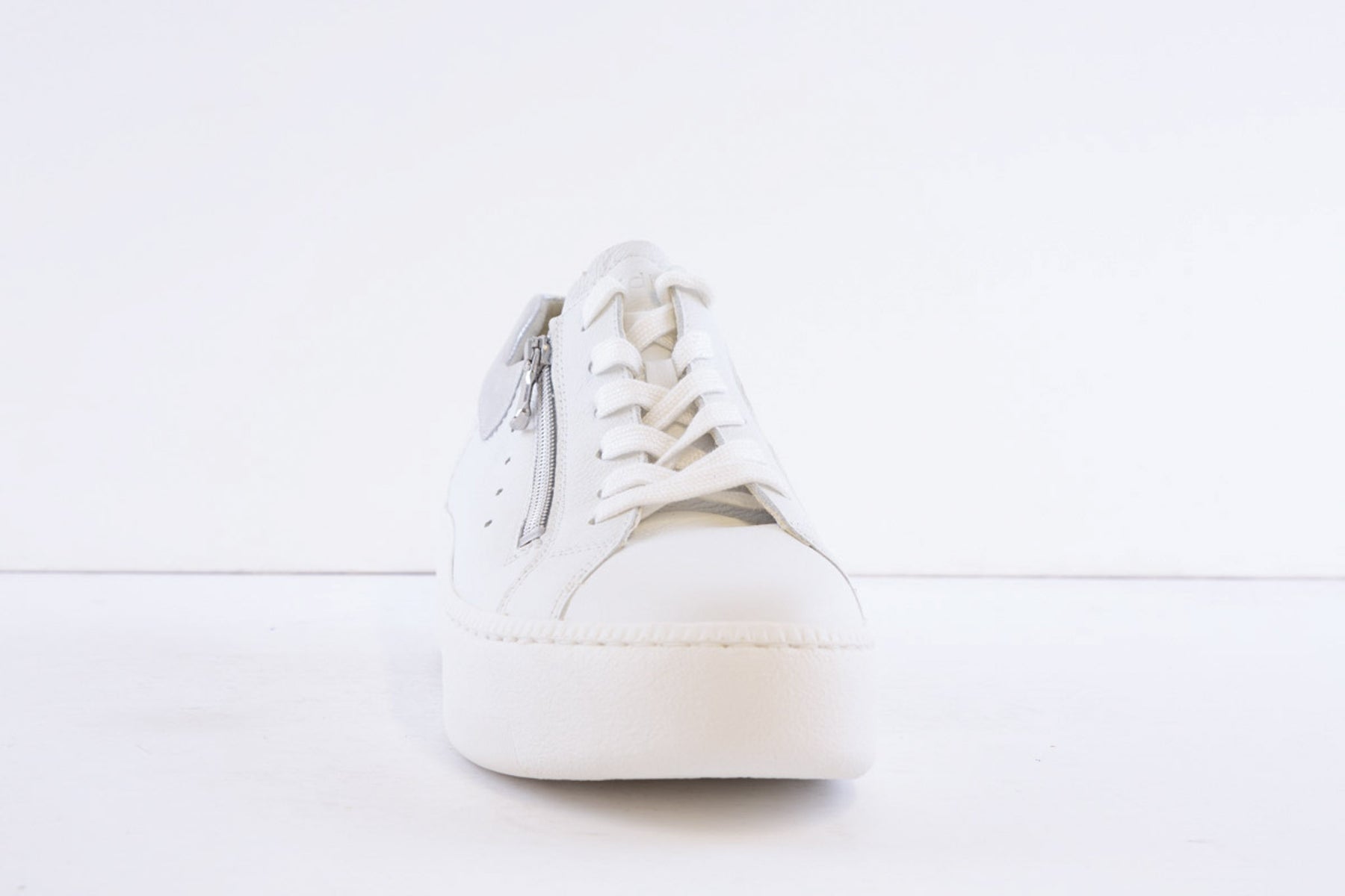 WALDLAUFER - 733001 215 H-NICKY LACED/ZIP SHOE - WHITE/SILVER – Victor ...