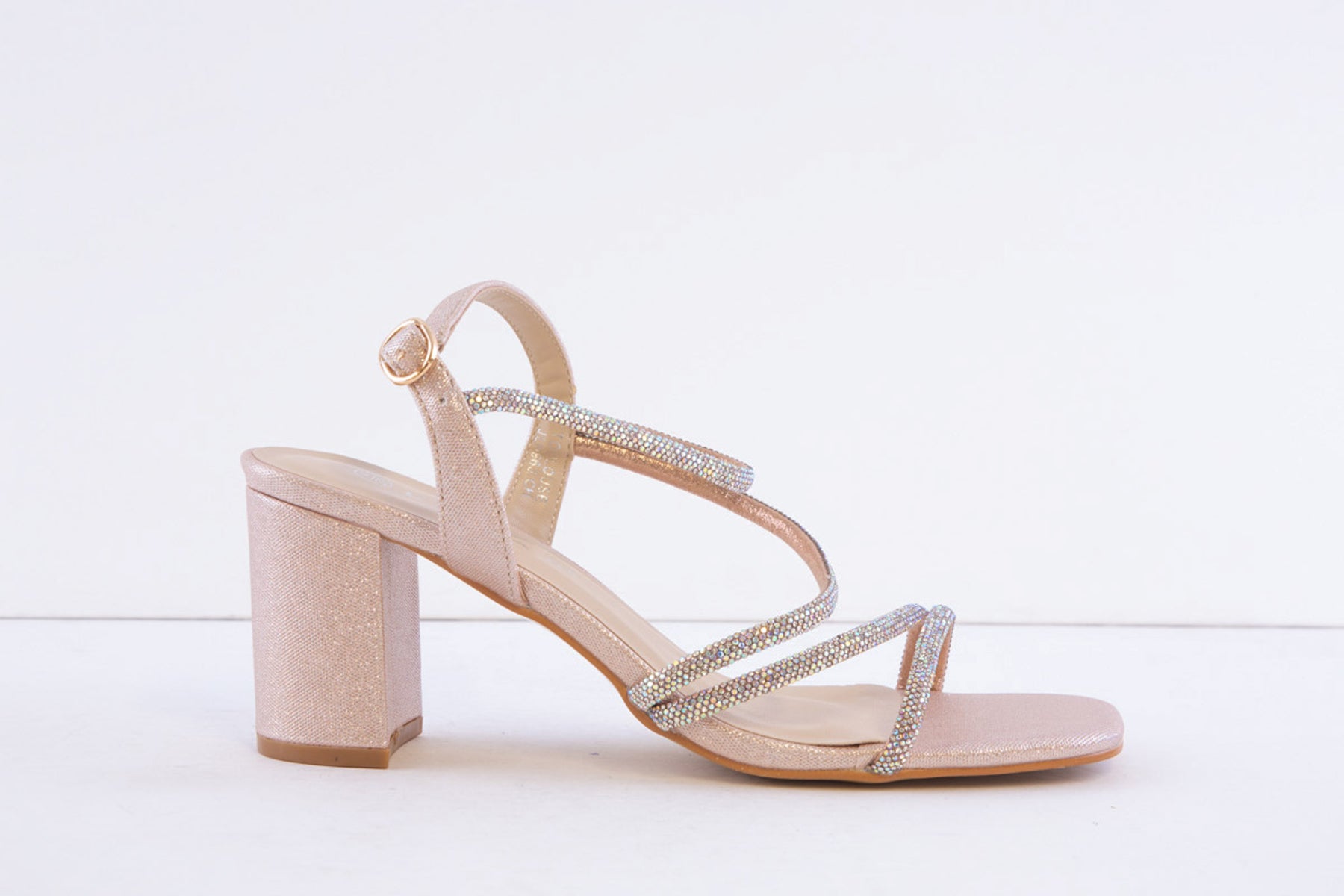 LUNAR - JLH963 TOULOUSE-MEDIUM BLOCK HEEL STRING SANDAL - CHAMPAGNE ...
