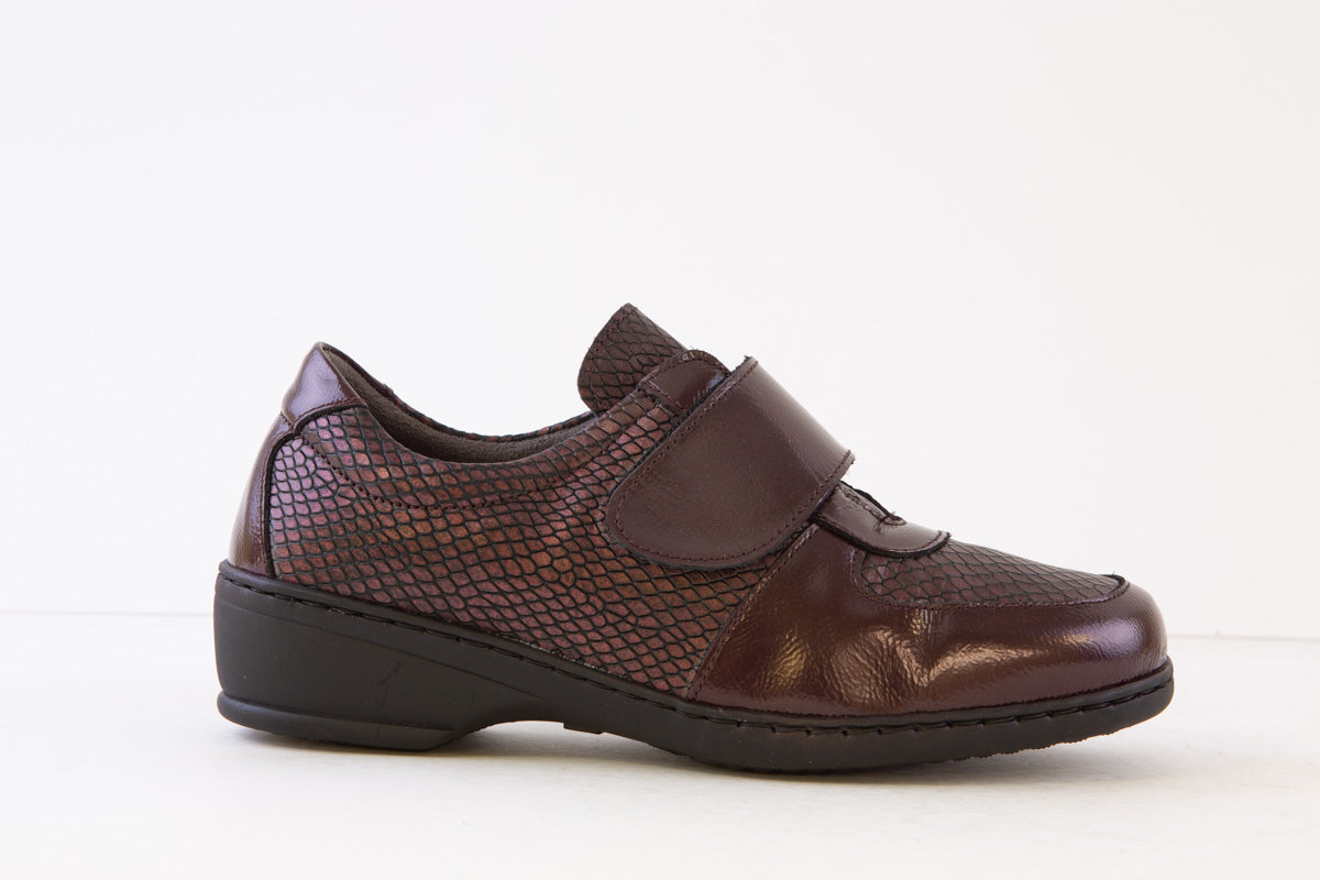 Notton 2261 Velcro Comfort Shoe - Wine Red – Victor Dwyer Ladies ...