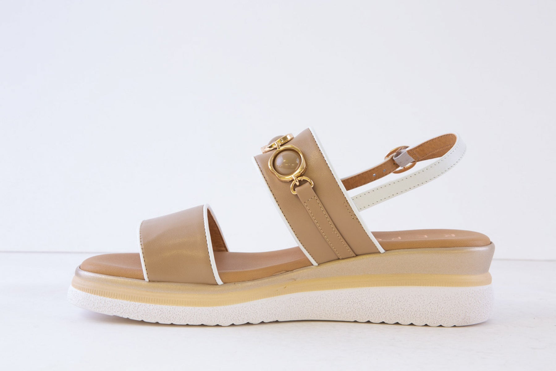 REPO - 10408 LOW WEDGE SANDAL - TAUPE – Victor Dwyer Ladies & Children ...