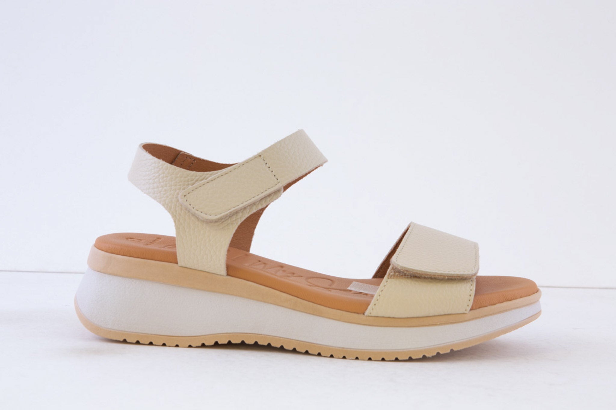 OH MY SANDALS - 5660 A LOW WEDGE SANDAL - CREAM – Victor Dwyer Ladies ...
