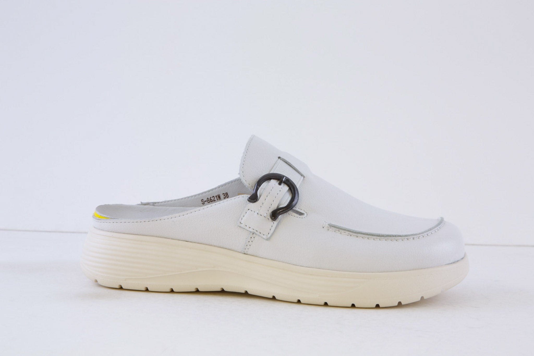 G COMFORT - S-8621W TOE-IN COMFORT MULE - WHITE LEATHER – Victor Dwyer ...