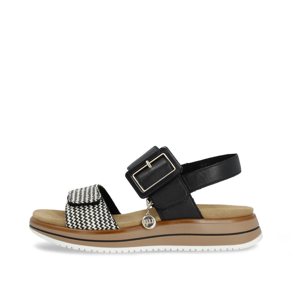 REMONTE - D1J53-02 FLAT VELCRO SANDAL - BLACK MULTI – Victor Dwyer ...