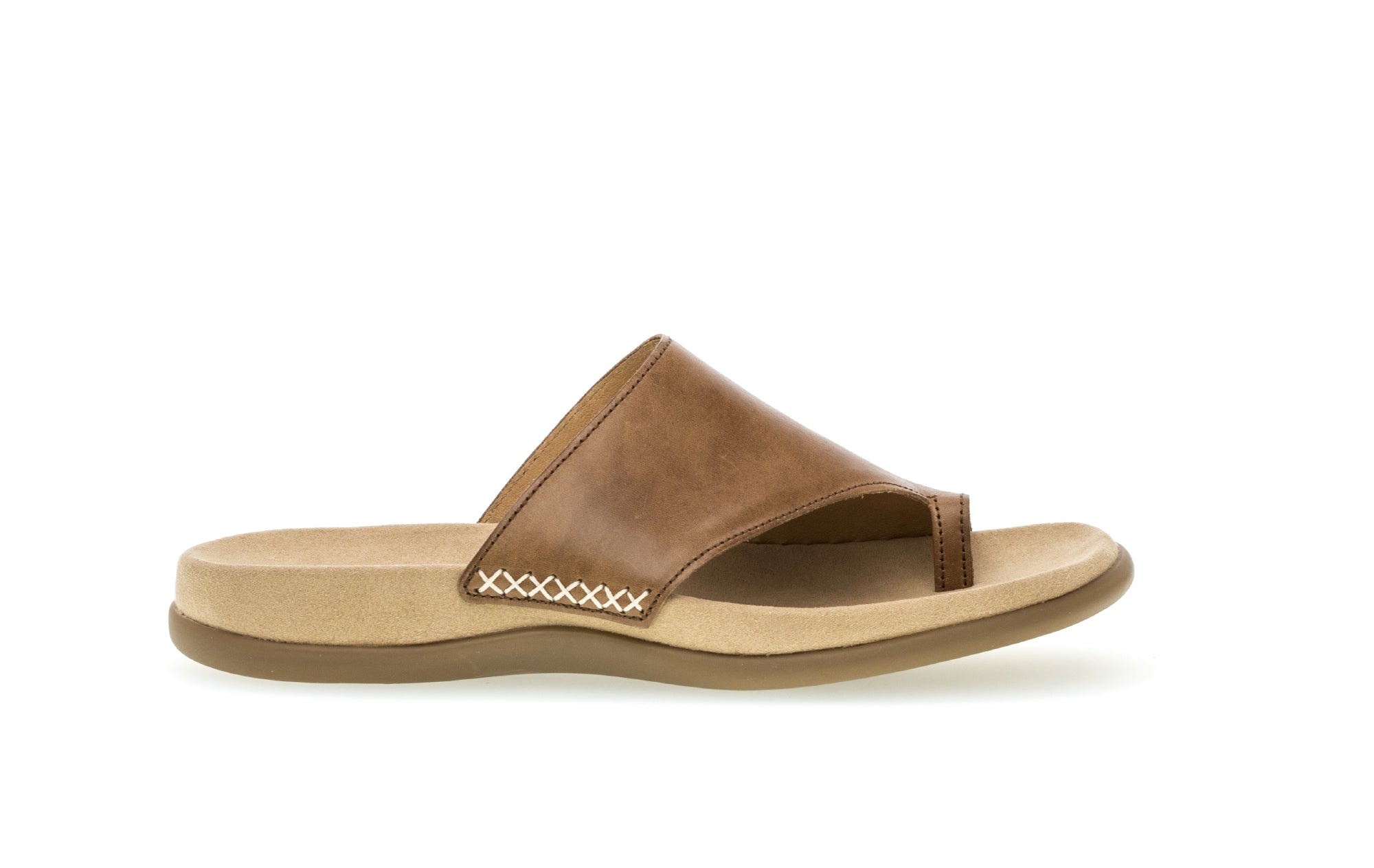 Gabor Toe-Post Mule Sandals - Tan - Comfortable Footwear for All-Day W ...