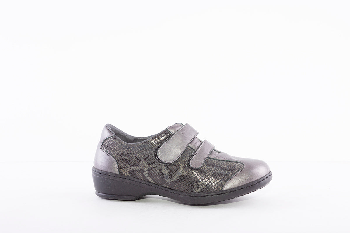 NOTTON - 2369 A VELCRO COMFORT SHOE - GREY – Victor Dwyer Ladies ...