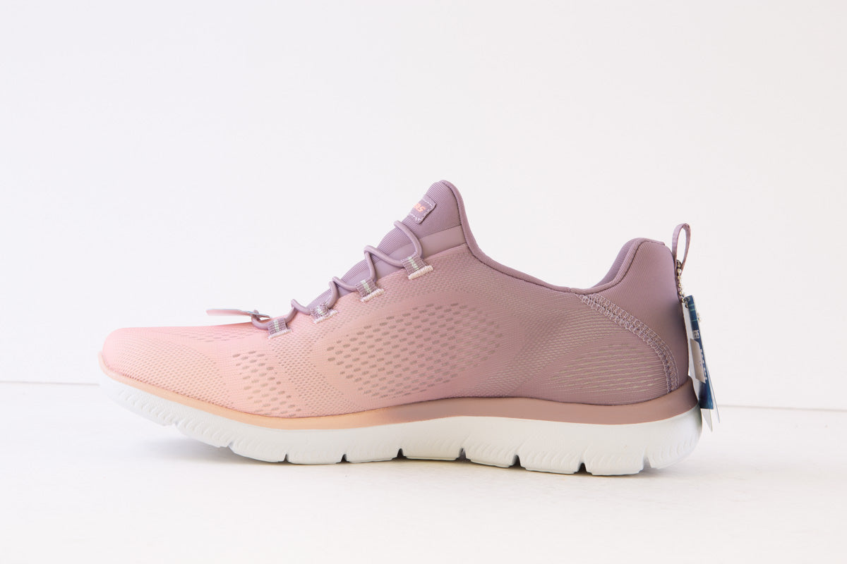 SKECHERS - 149536 SUMMITS-BRIGHT CHARMER-MESH BUNGEE SLIP-ON TRAINER ...