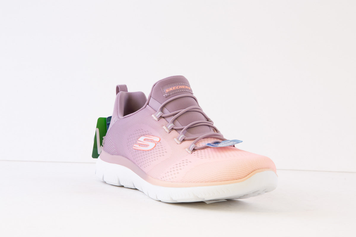 SKECHERS - 149536 SUMMITS-BRIGHT CHARMER-MESH BUNGEE SLIP-ON TRAINER ...