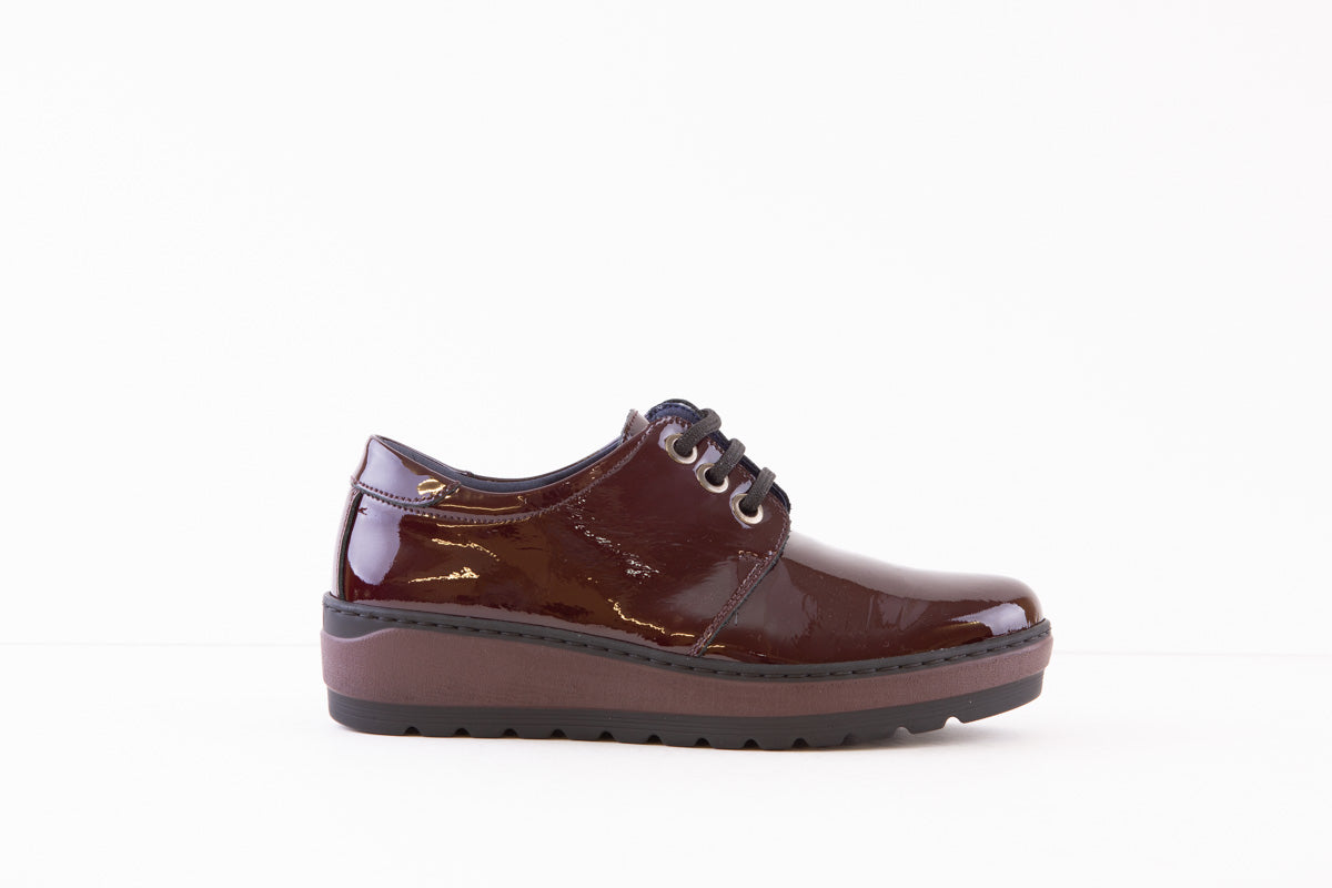 NOTTON - 0251 MEDIUM WEDGE LACE SHOE - WINE – Victor Dwyer Ladies ...