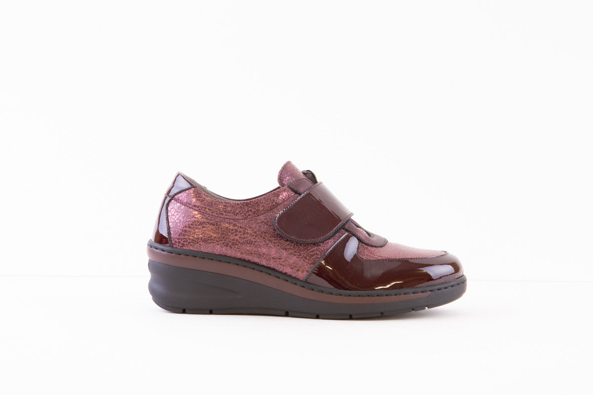 NOTTON - 0459 WEDGE COMFORT SHOE - WINE PATENT – Victor Dwyer Ladies ...