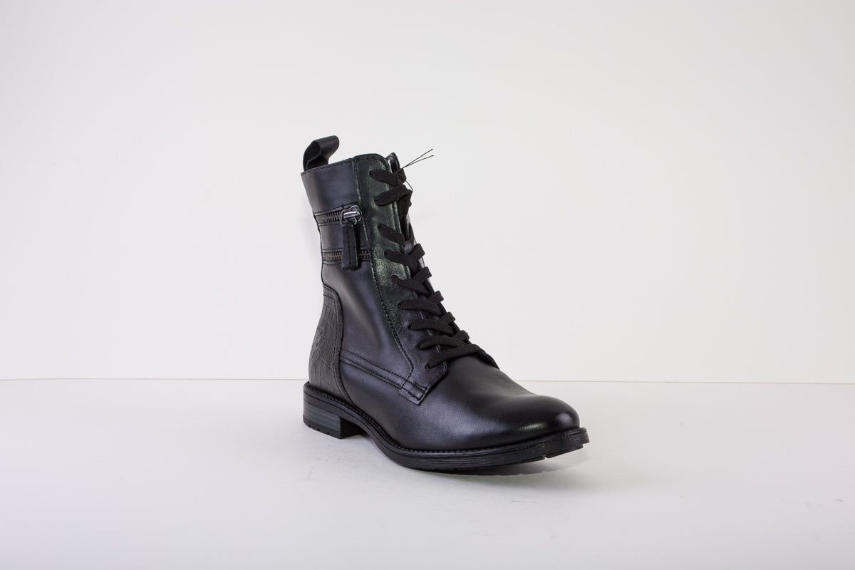 BAGATT D11-5693W RONJA-FLAT LACED ANKLE BOOT - BLACK – Victor Dwyer ...