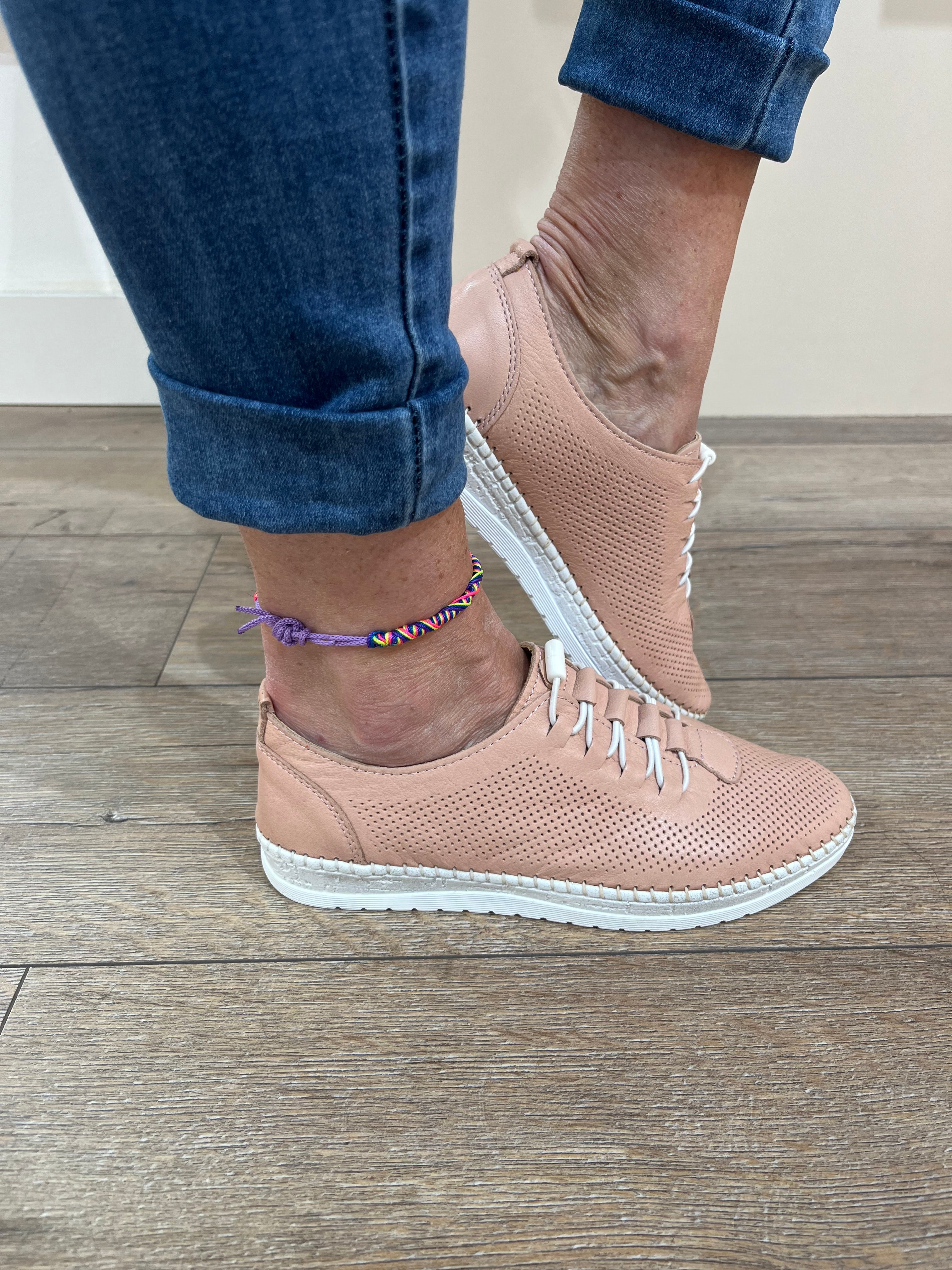 CALISIR 1703 MOC LACE SLIP-ON SHOE - PEACH – Victor Dwyer Ladies ...