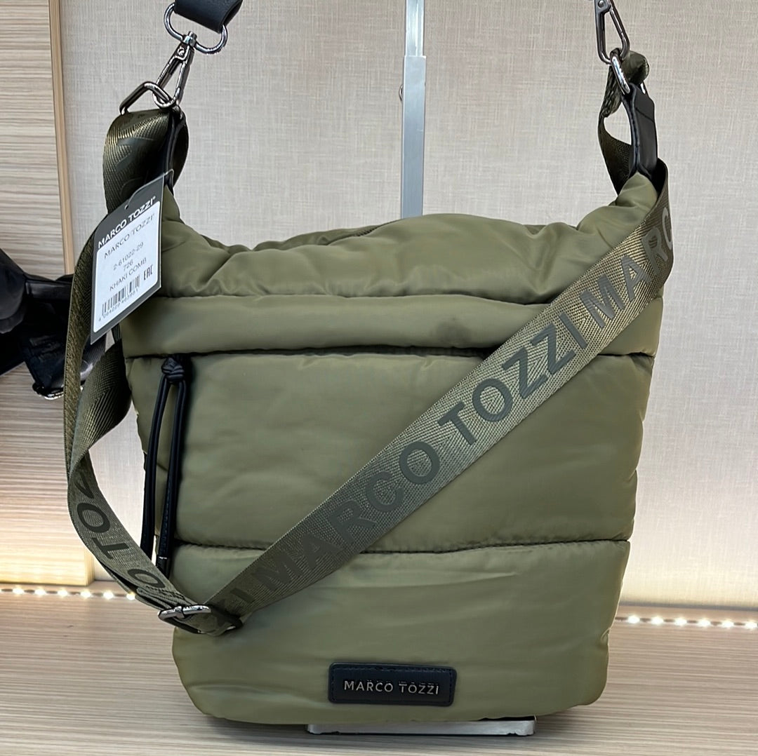 Marco Tozzi Khaki Handbag with Shoulder Strap - Stylish, Versatile Des ...
