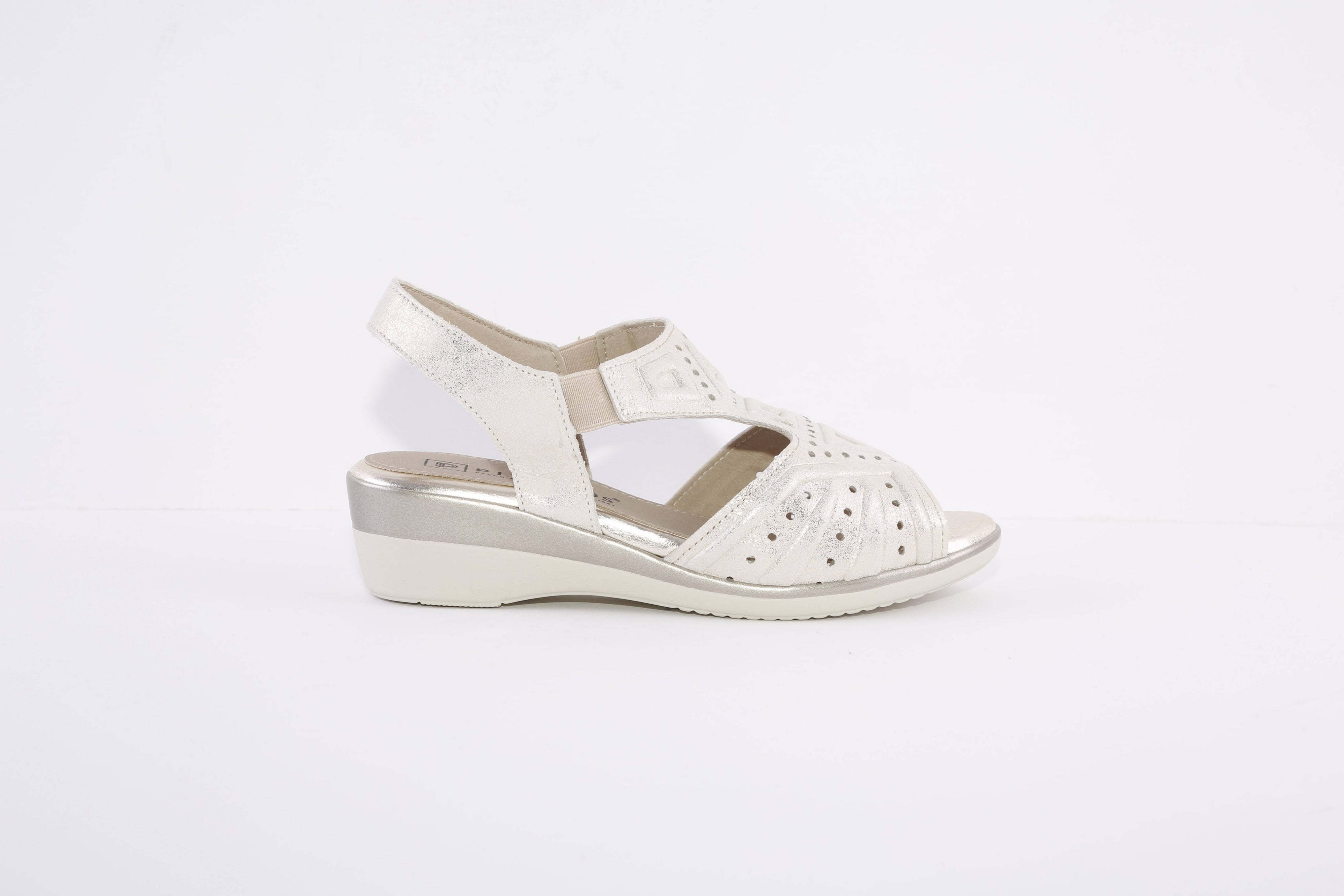 Pitillos Medium Wedge Comfort Sandal - Gold Leather Sandals for Women ...